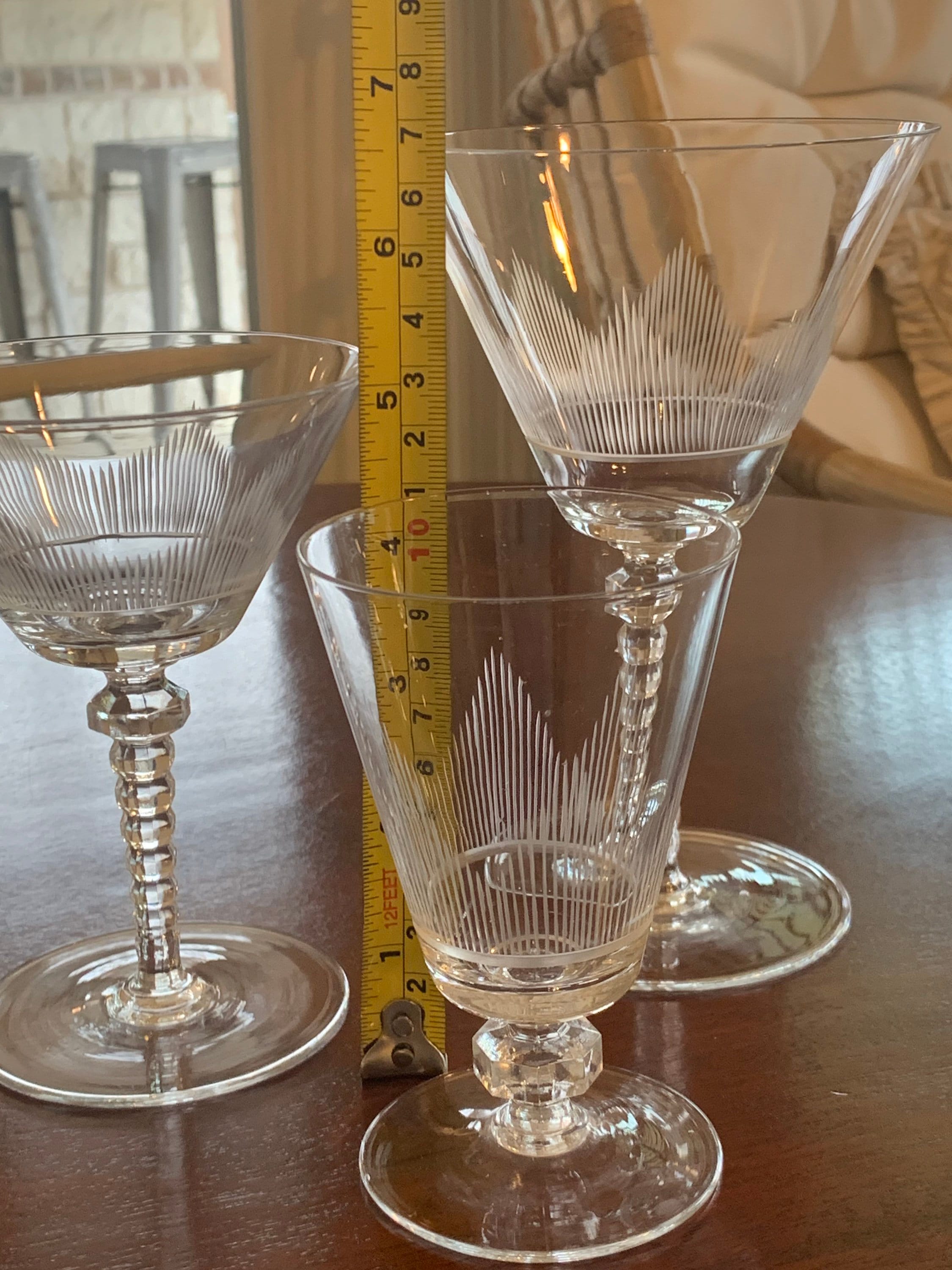Set of 4 Small Footed Crystal Champagne Sherbert Glasses - Etsy