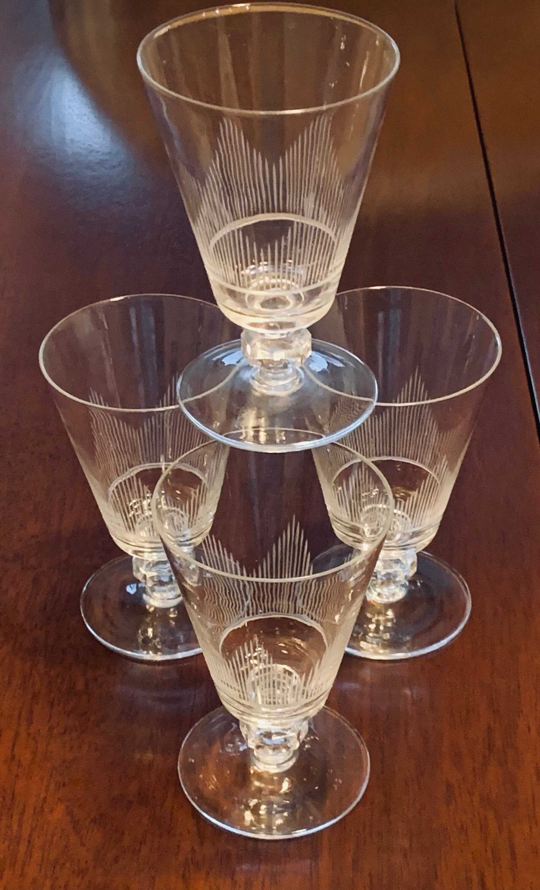 Set of 4 Small Footed Crystal Champagne Sherbert Glasses - Etsy