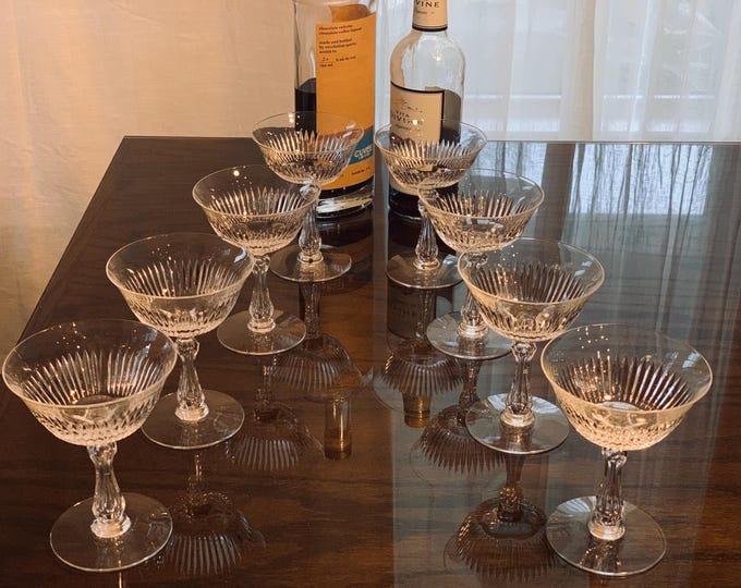 MCM Seneca Crystal in Drury Lane Pattern, Champagne Cocktail Coupes ...