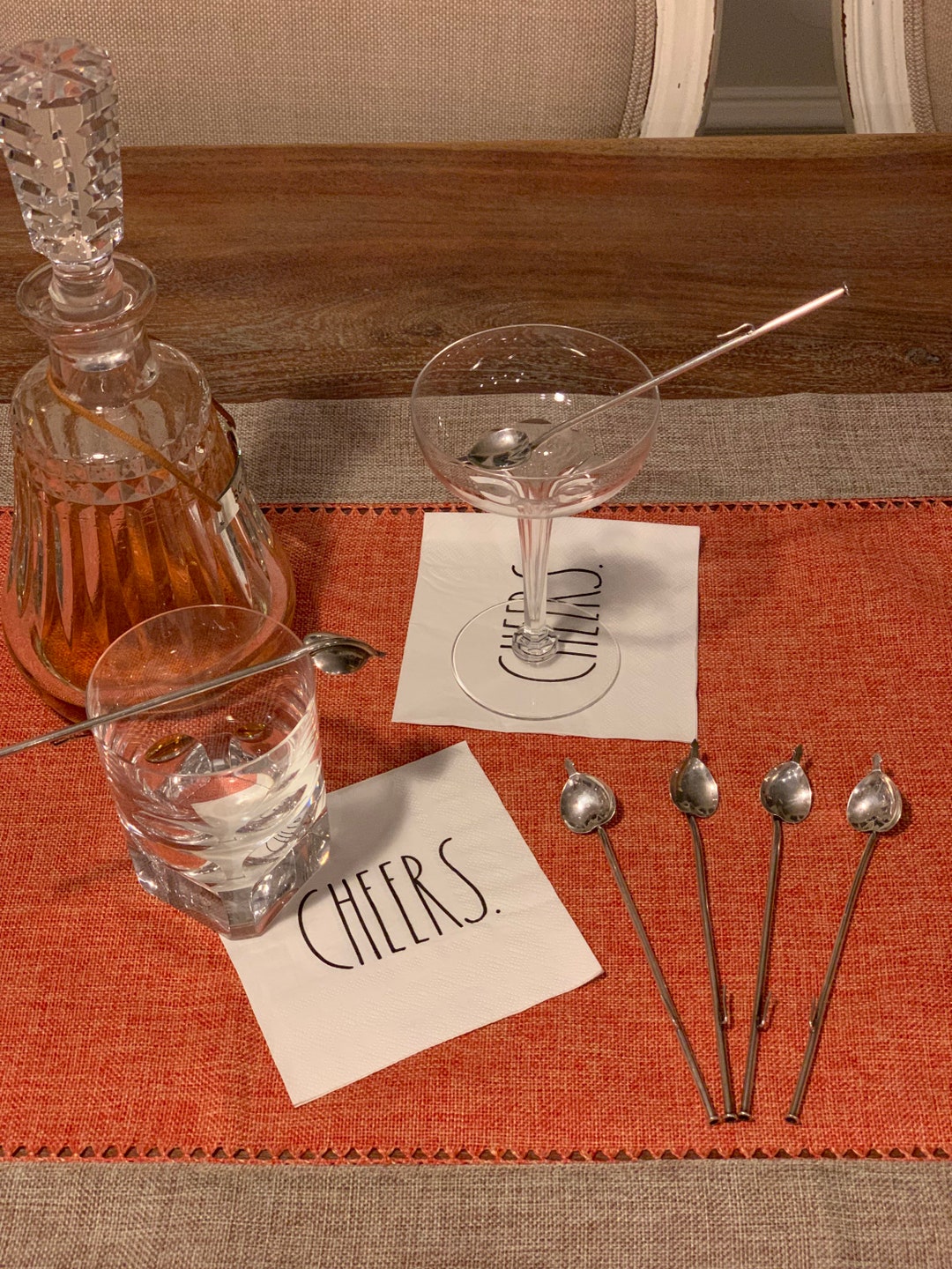 6 Sterling Silver Cocktail Stirrers/swizzle Straws by Manchester Silver ...