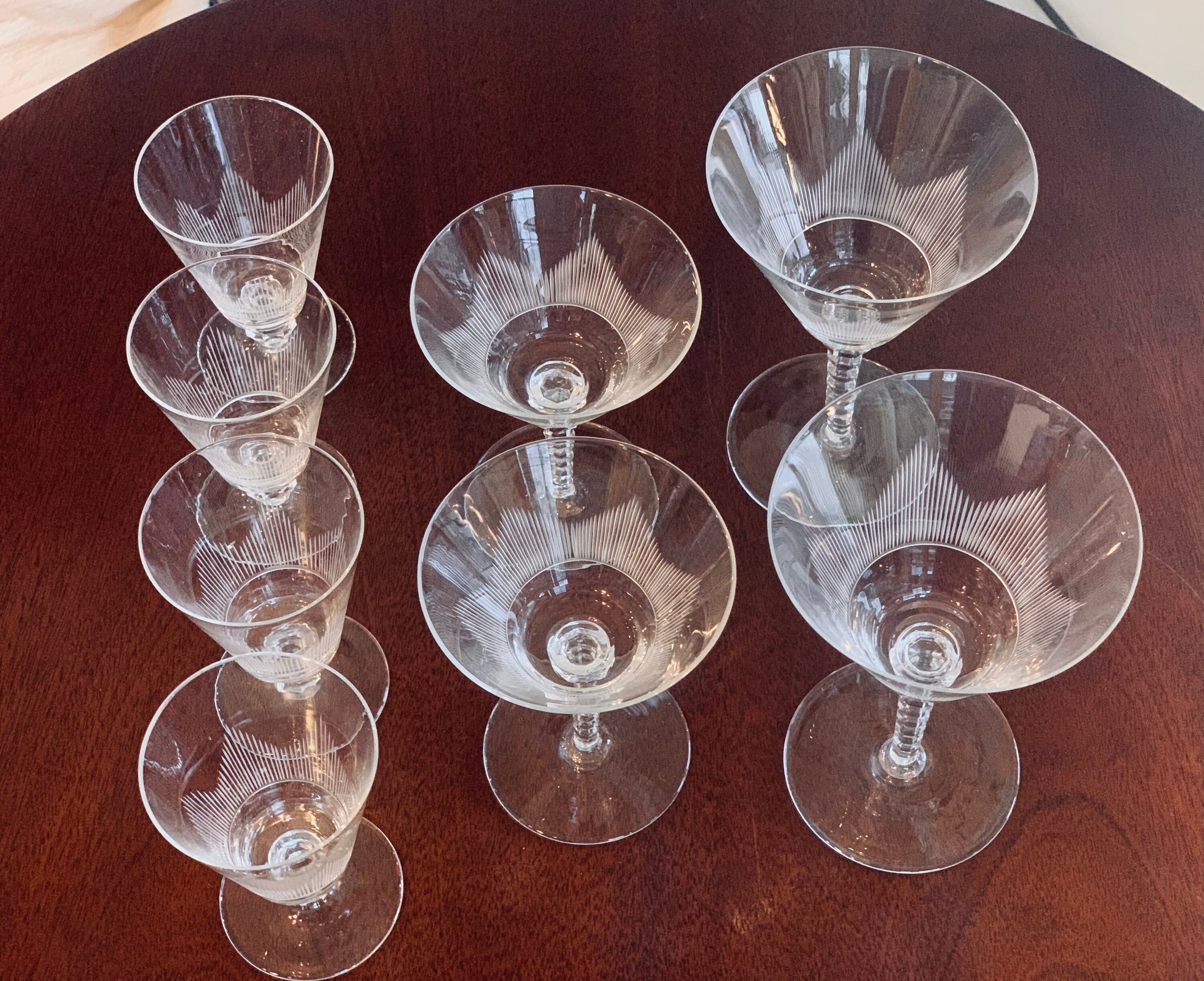 Set of 4 Small Footed Crystal Champagne Sherbert Glasses - Etsy
