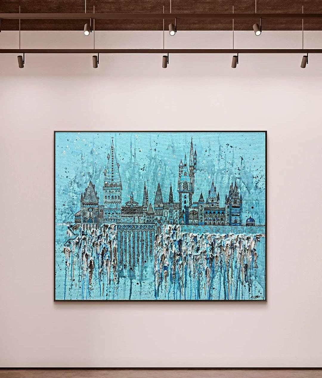 Hogwarts Harry Potter Original Artwork Castle Landscape Painting - Etsy