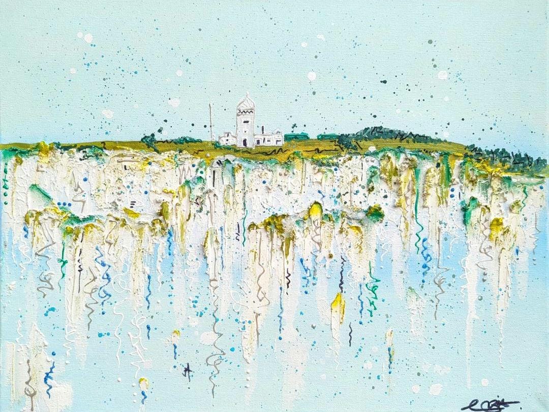White Cliffs of Dover Artwork Original Abstract Art Painting Dover Kent ...