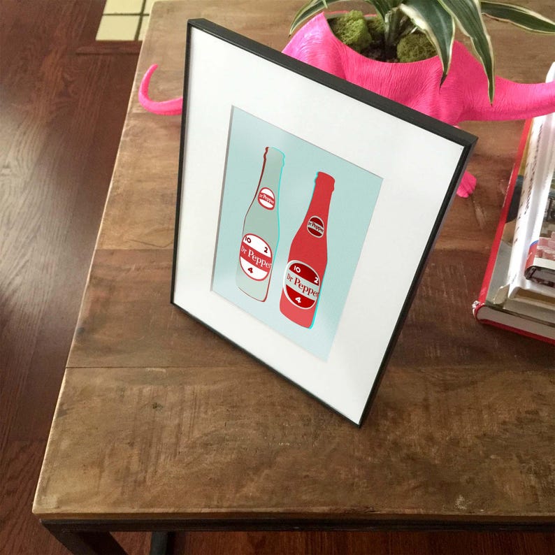 Dr. Pepper Vintage Soda Pop Bottle Pop Art Print Poster - Etsy