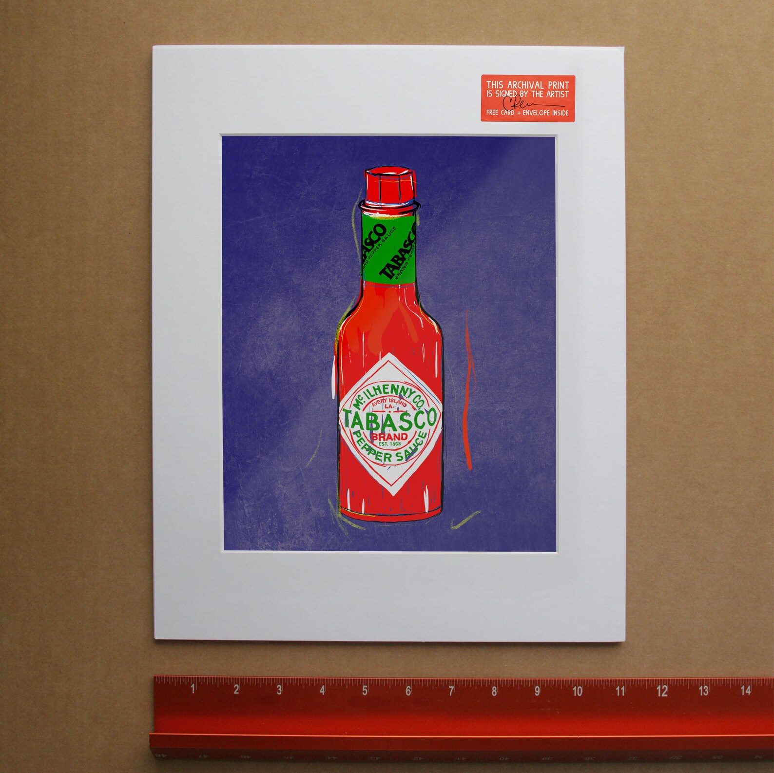 Tabasco Print hot sauce poster art screen print pepper sauce | Etsy