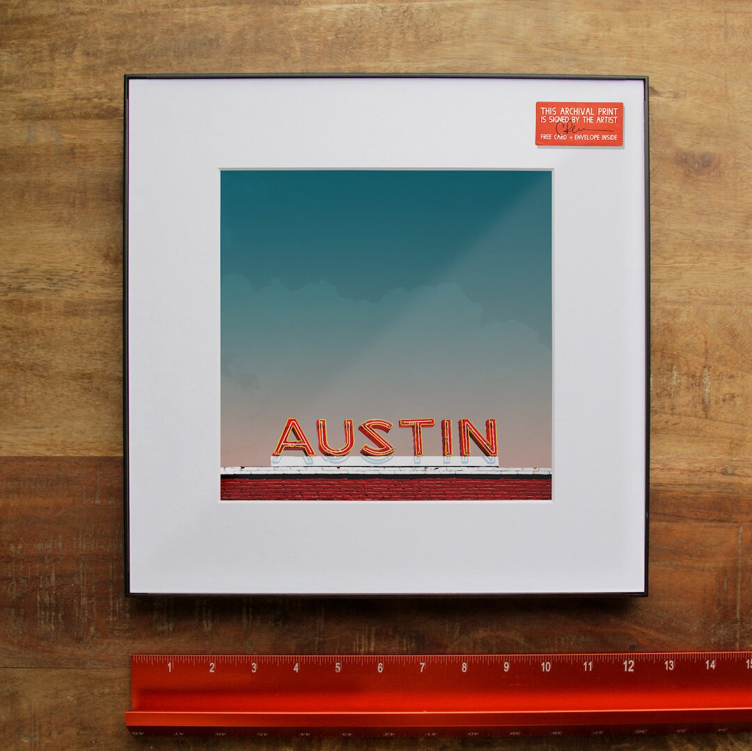 Austin Texas Real World Print Austin icons austin print | Etsy