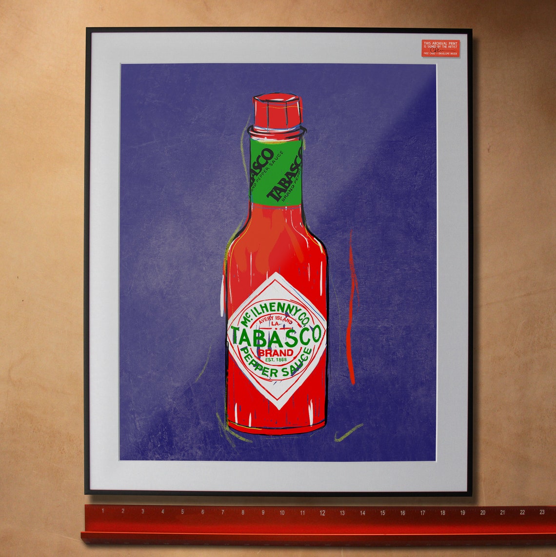 Tabasco Print Hot Sauce Poster Art Screen Print Pepper Sauce - Etsy