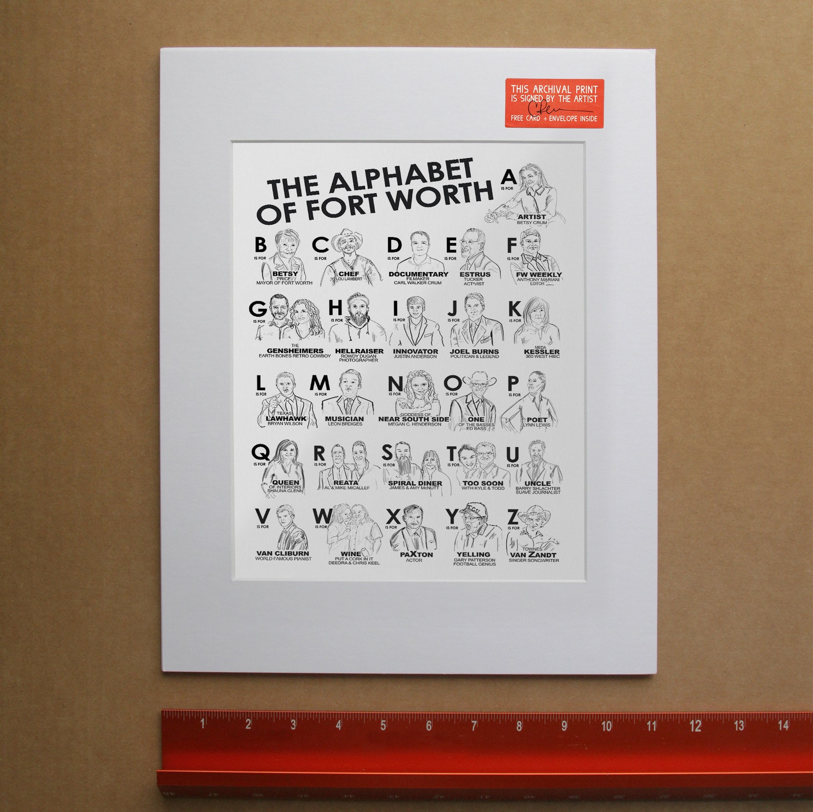 FORT WORTH TEXAS Alphabet People of Fort Worth Hand Drawn - Etsy