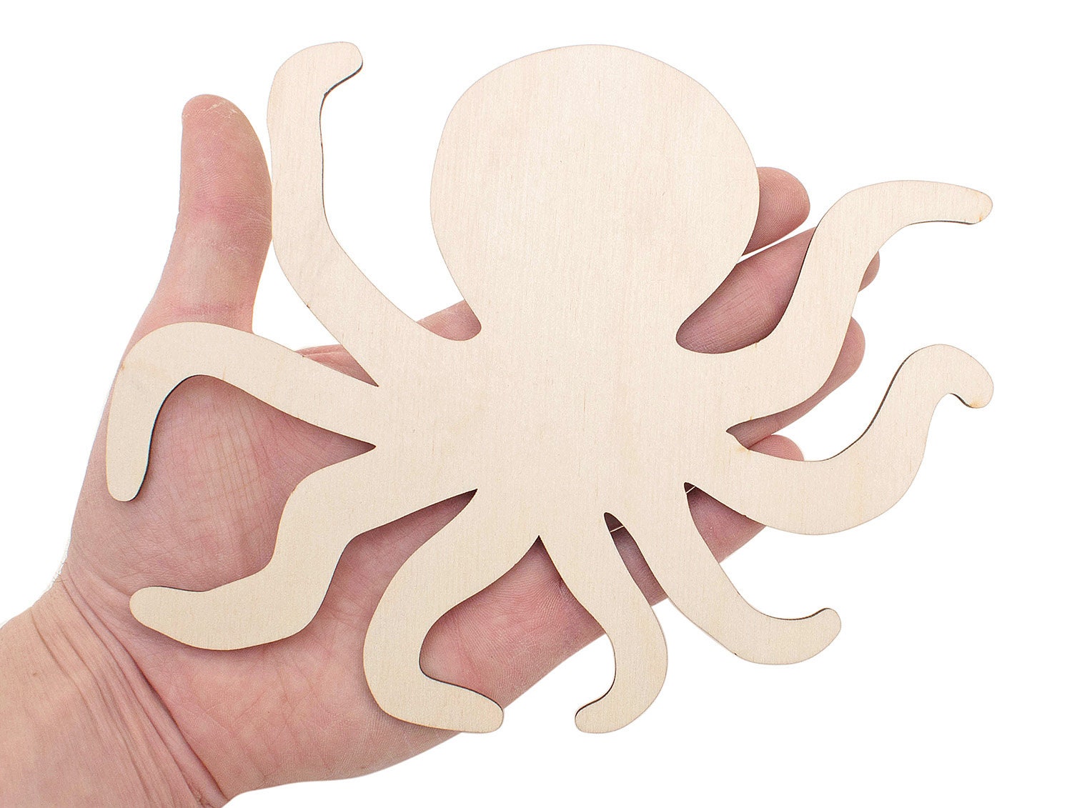 Wooden Octopus Shape 15cm Wood Octopus Craft Blanks | Etsy