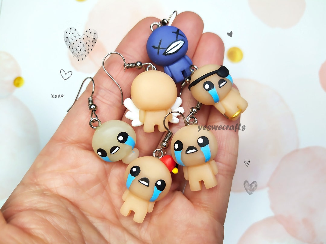 The Binding of Isaac Earrings Kawaii Gamer Video Games Handmade With ...