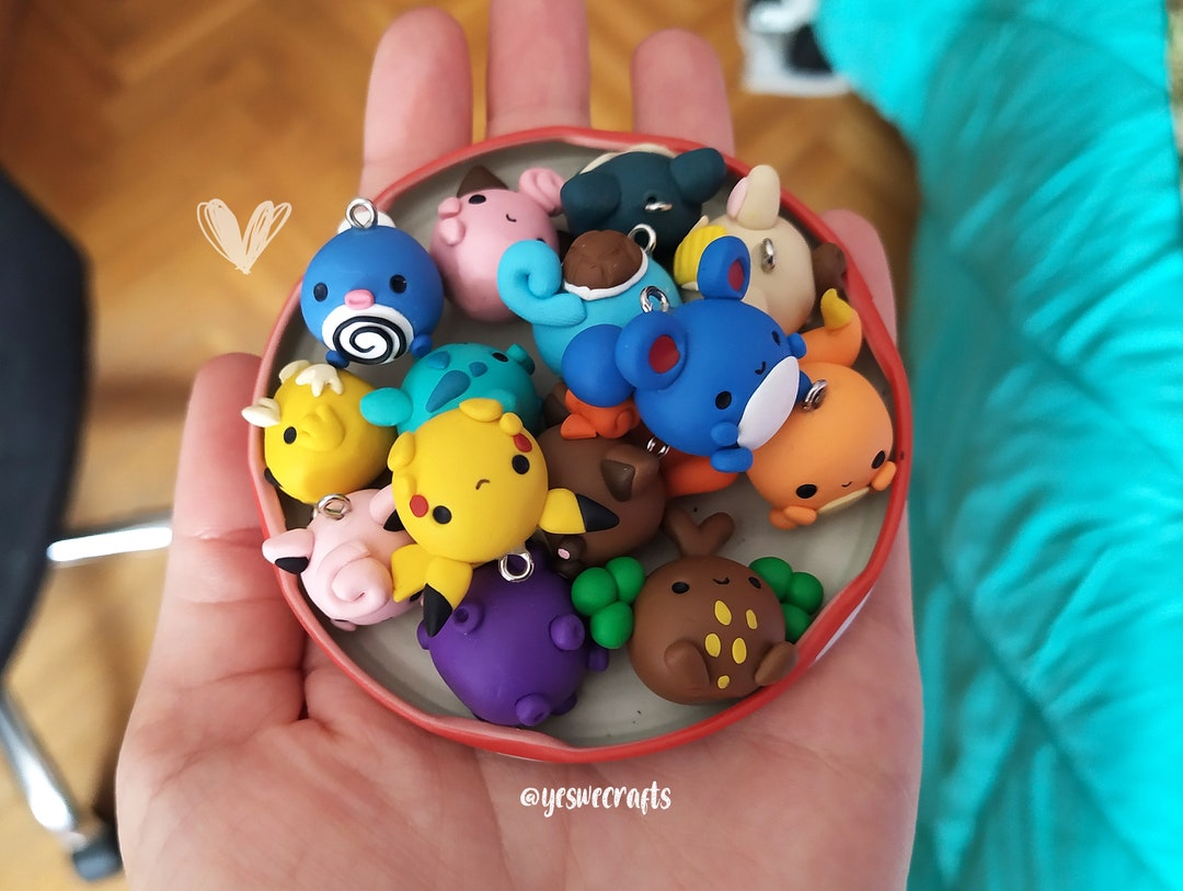Pokemon Mini Kawaii Polymer Clay Pendant Handmade Anime Video Games ...