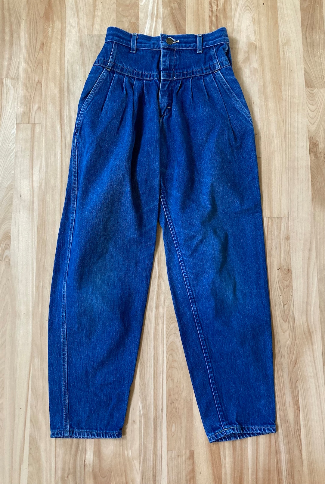 1980s Lee Pleated Hoke Front Tapered Leg Jeans - Etsy