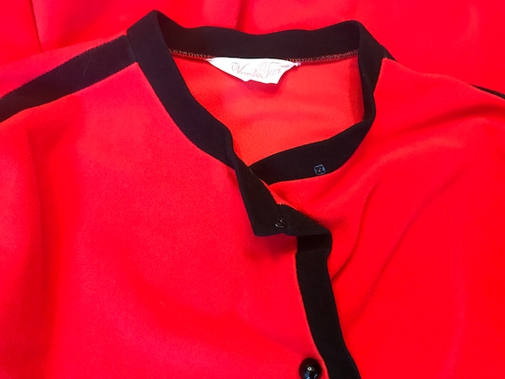 1970s Vanity Fair Cherry Red Velour Robe - Gem