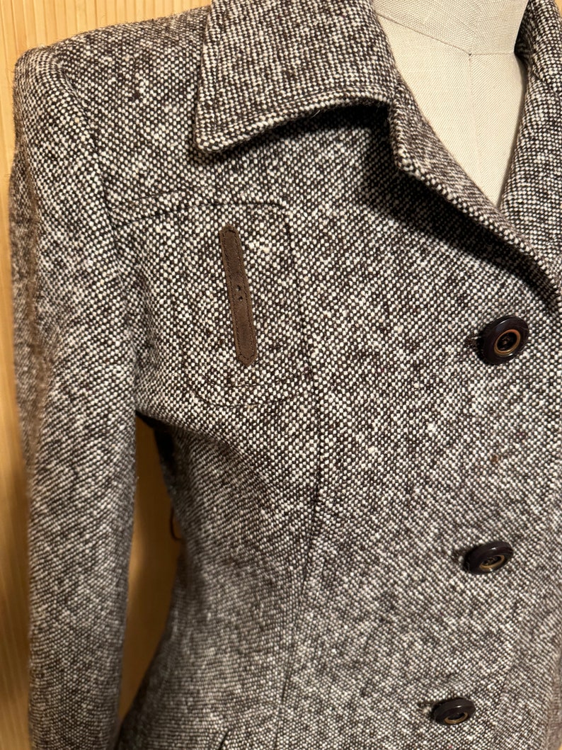 Vintage Moneque Tweed Belted Skirt Suit - Etsy