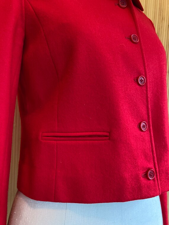 Vintage Red Pendleton Cropped Blazer - Gem