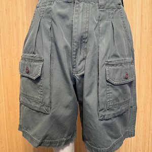 Vintage Olive Green Multi-pocket Camp Shorts - Etsy