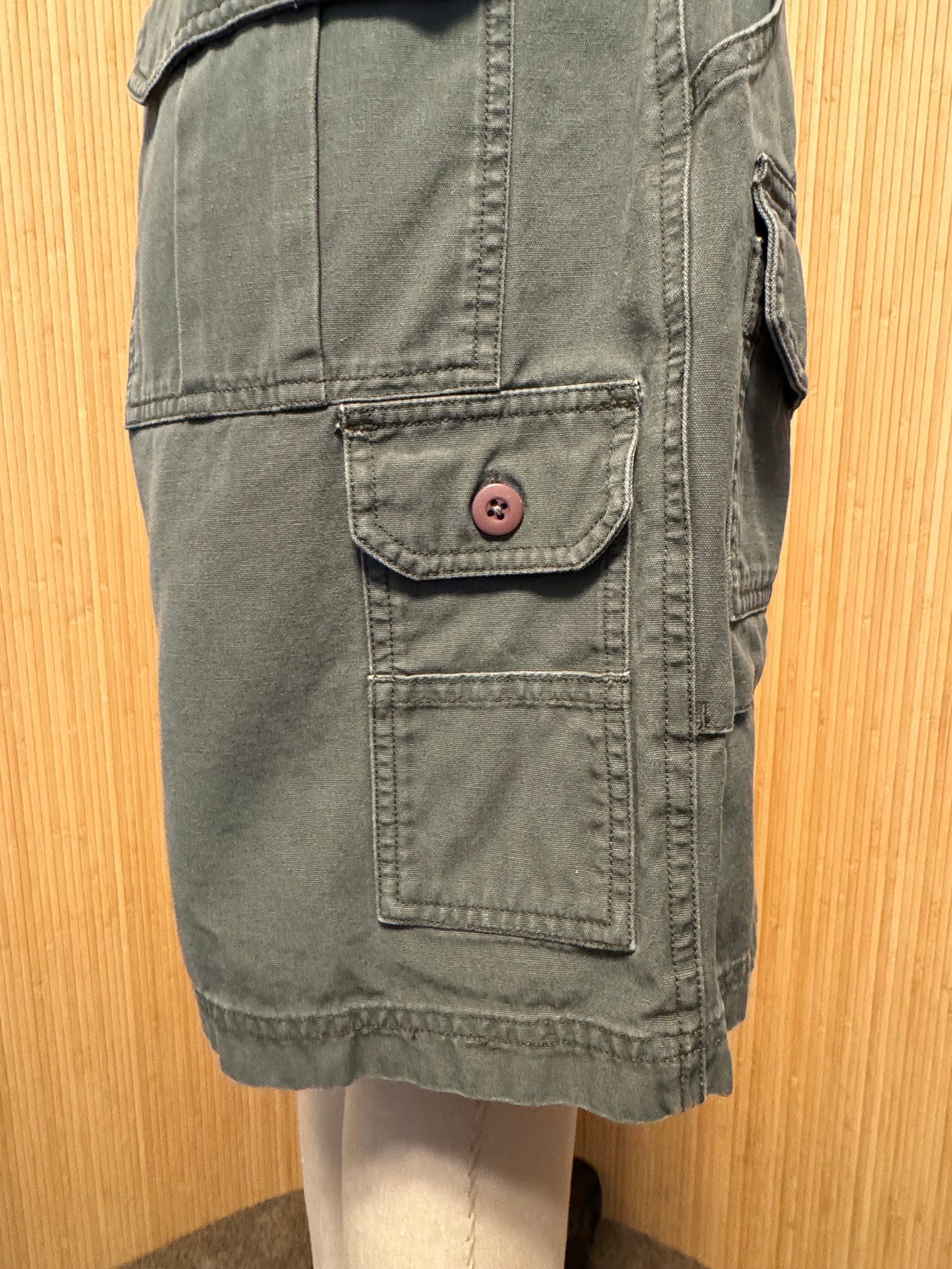 Vintage Olive Green Multi-pocket Camp Shorts - Etsy