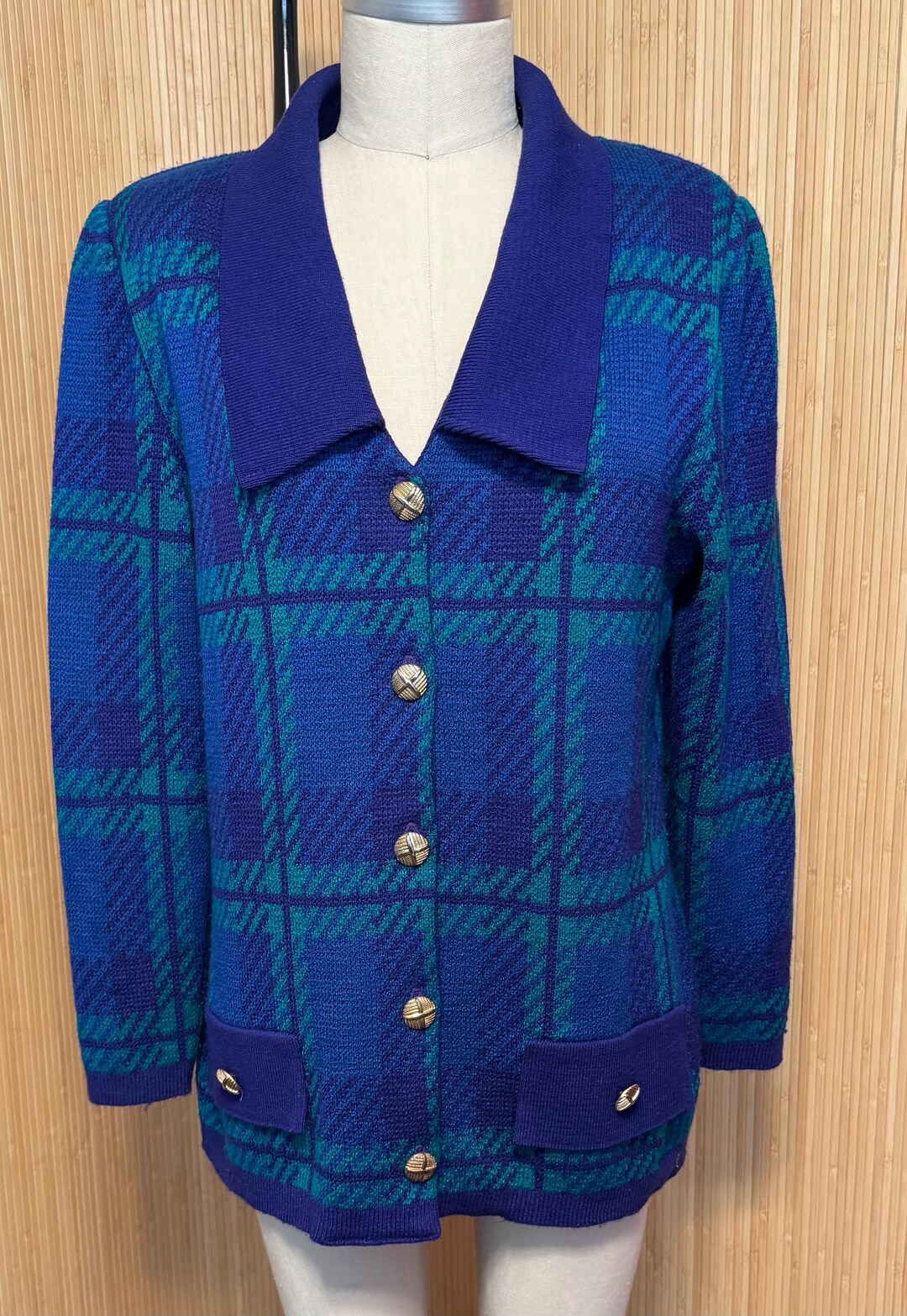 80s Mita Jewel-tone Knit Lady Jacket Cardigan - Etsy