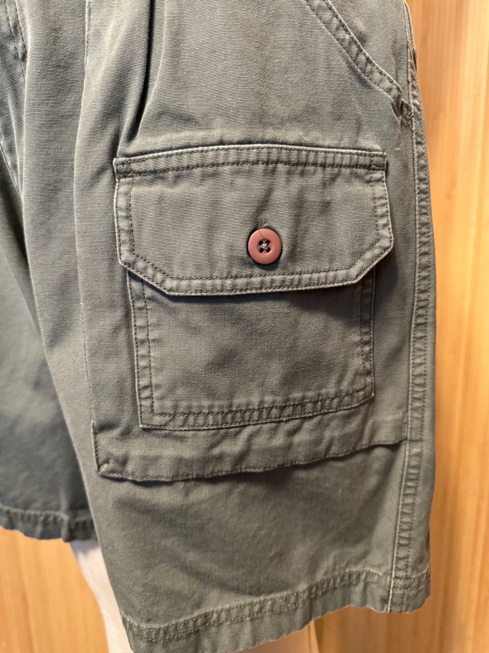 Vintage Olive Green Multi-pocket Camp Shorts - Etsy