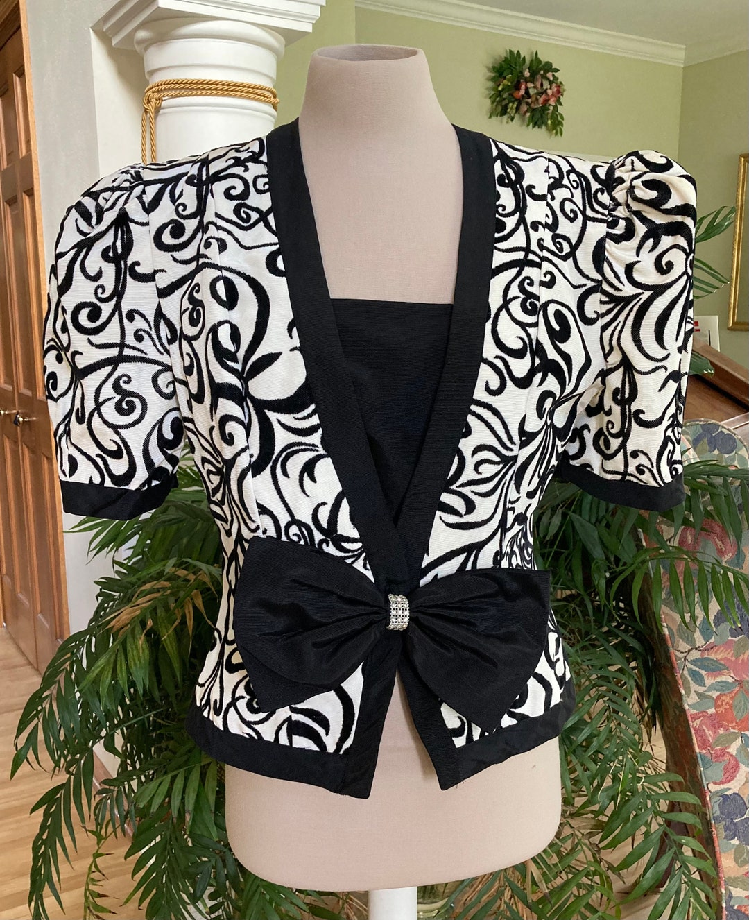 1980s Jessica Howard by Mitchell Rodbell Fantastic Cropped Jacket - Etsy