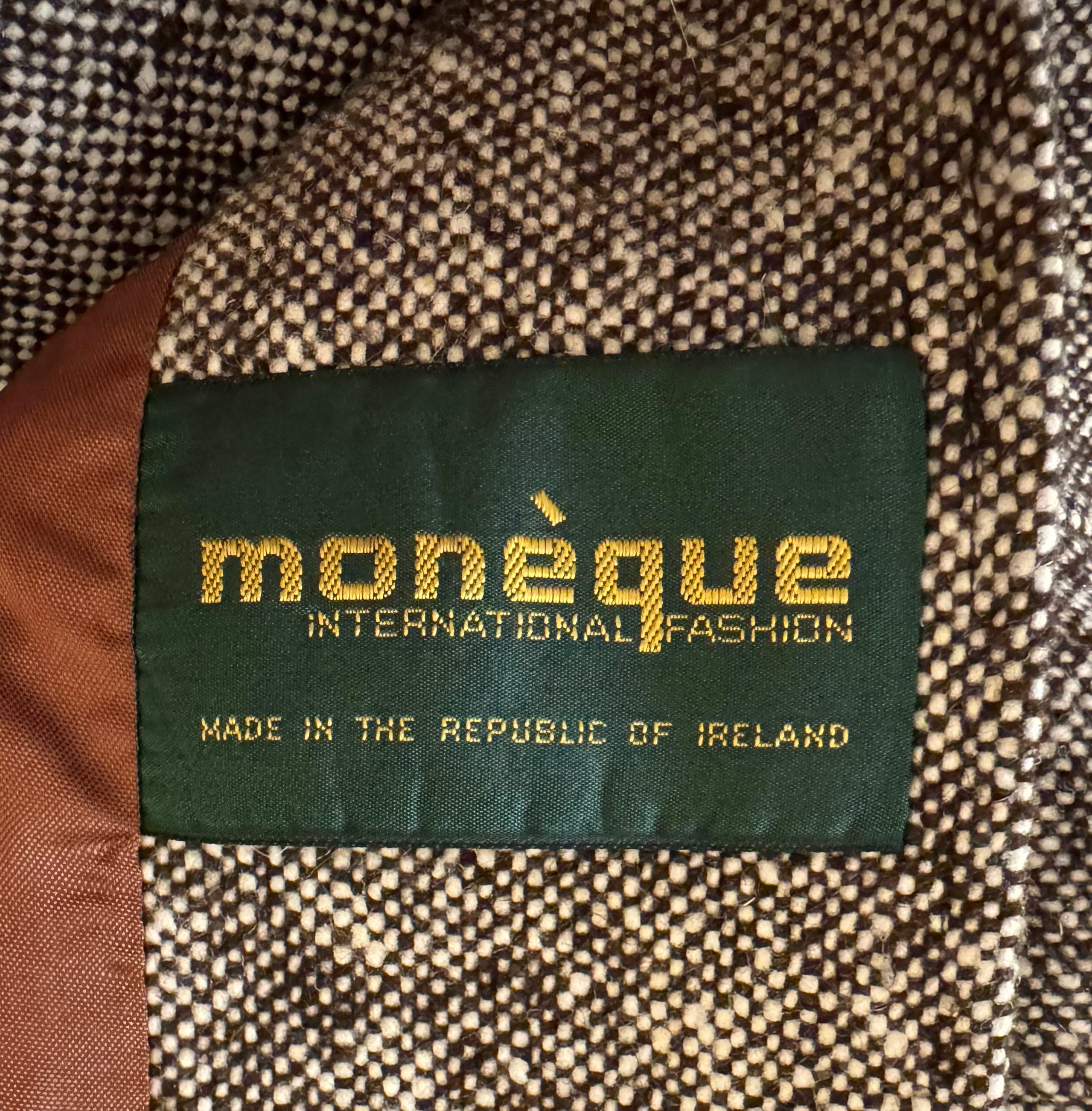 Vintage Moneque Tweed Belted Skirt Suit - Etsy