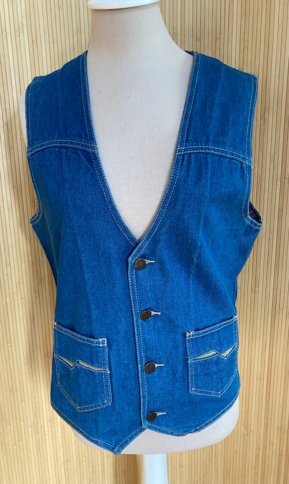 1970s L’avion Denim Vest - Gem