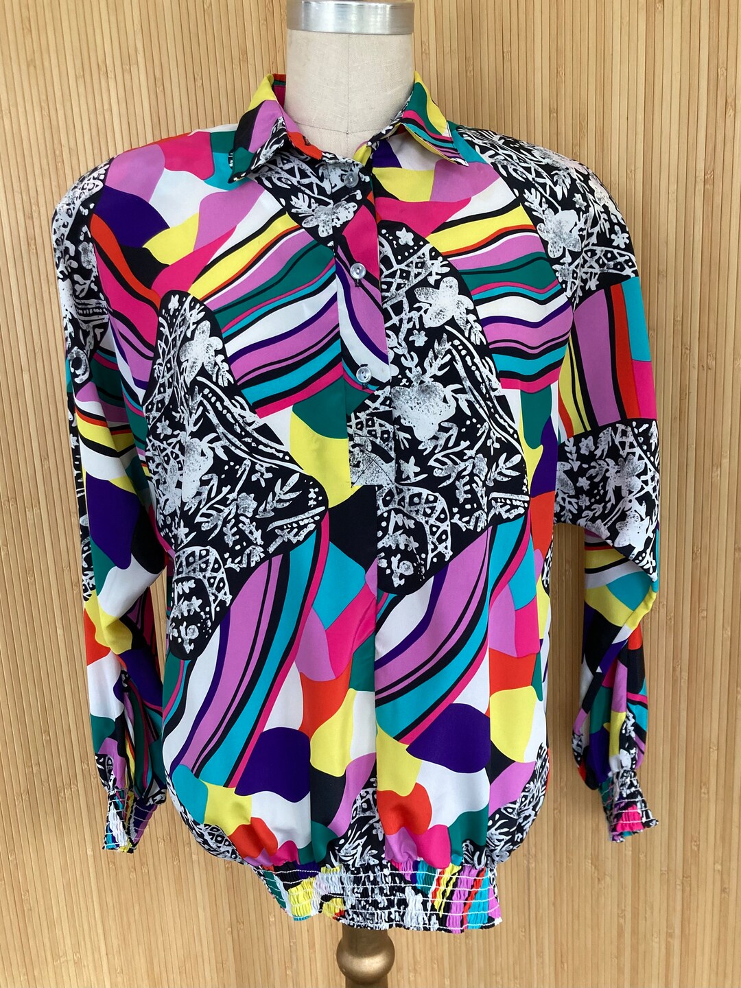 1980s Jinny Jin Neon Top - Etsy