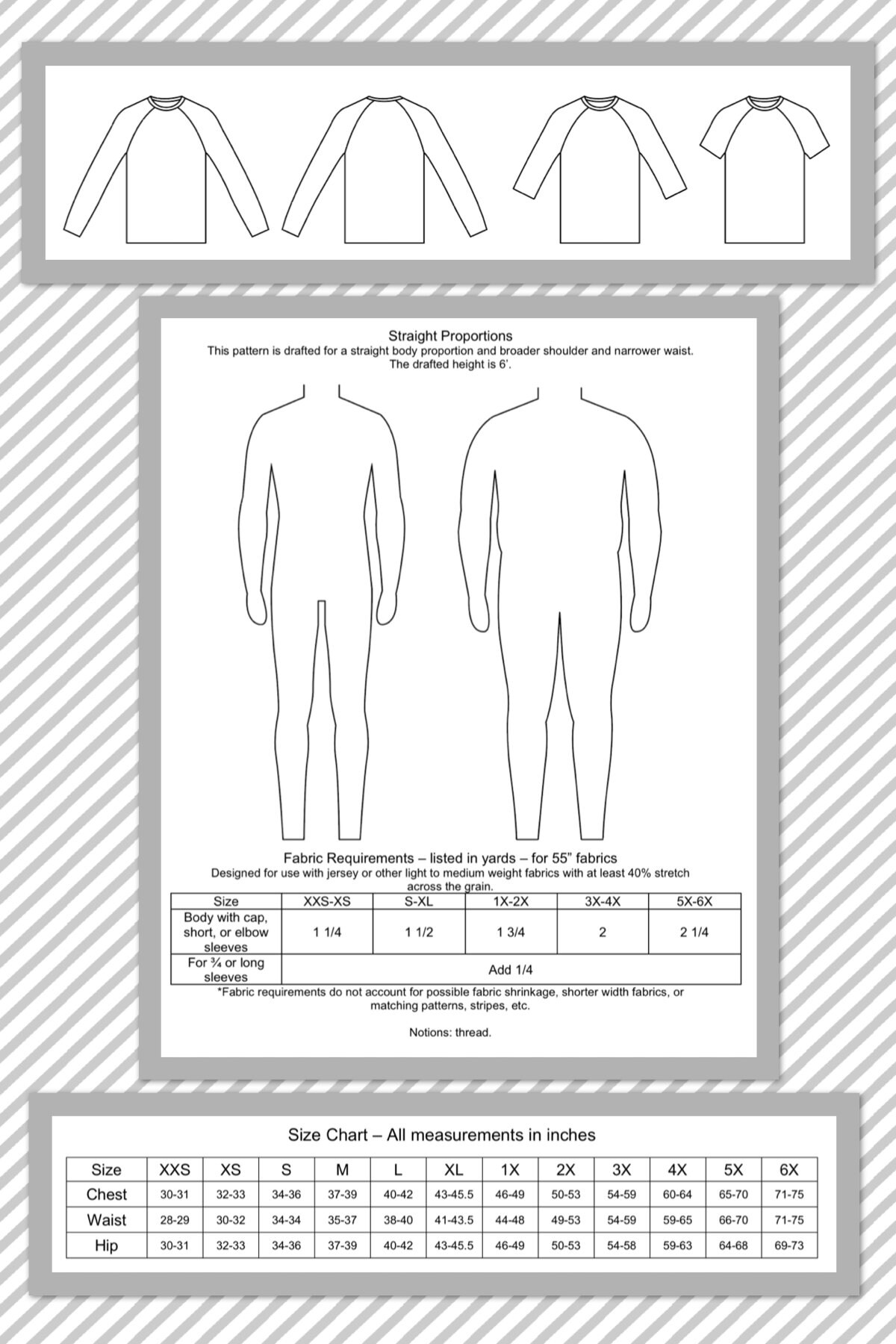 Neighborhood Raglan PDF Sewing Pattern Straight Sewing | Etsy