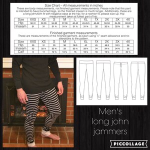 Men's Long John Jammers PDF Sewing Pattern, Pajama Pattern, Long Johns ...