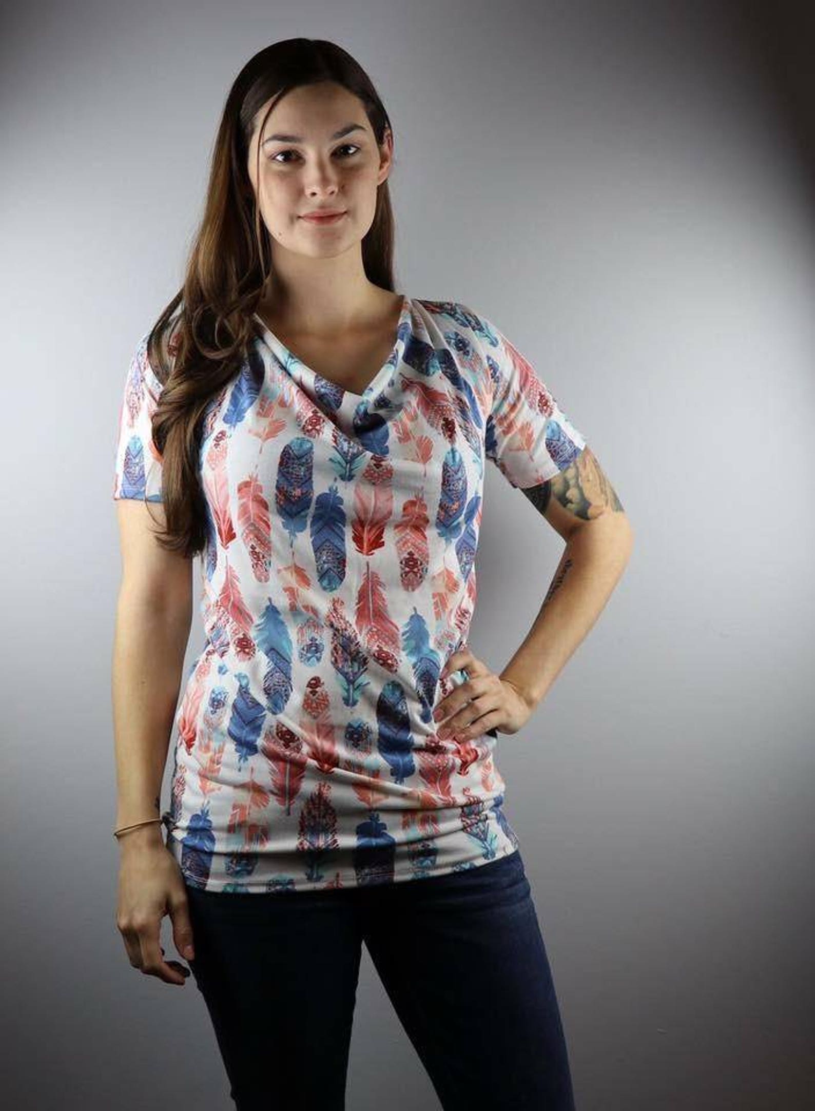 Angel Top and Tunic PDF Sewing Pattern Cowl Neck Draped - Etsy Australia