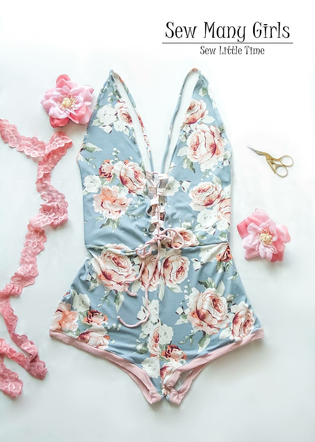 PDF Sewing Pattern the Playsuit, Lingerie, Bodysuit, Plus Size, Booty ...
