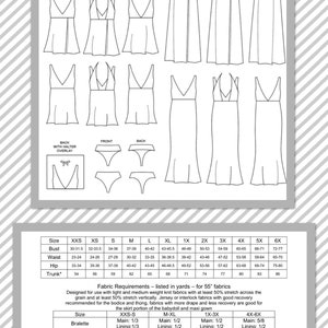 PDF Sewing Pattern Kismet Lingerie Pattern - Etsy