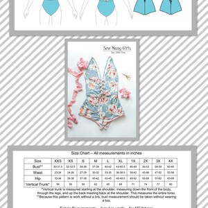 PDF Sewing Pattern the Playsuit, Lingerie, Bodysuit, Plus Size, Booty ...