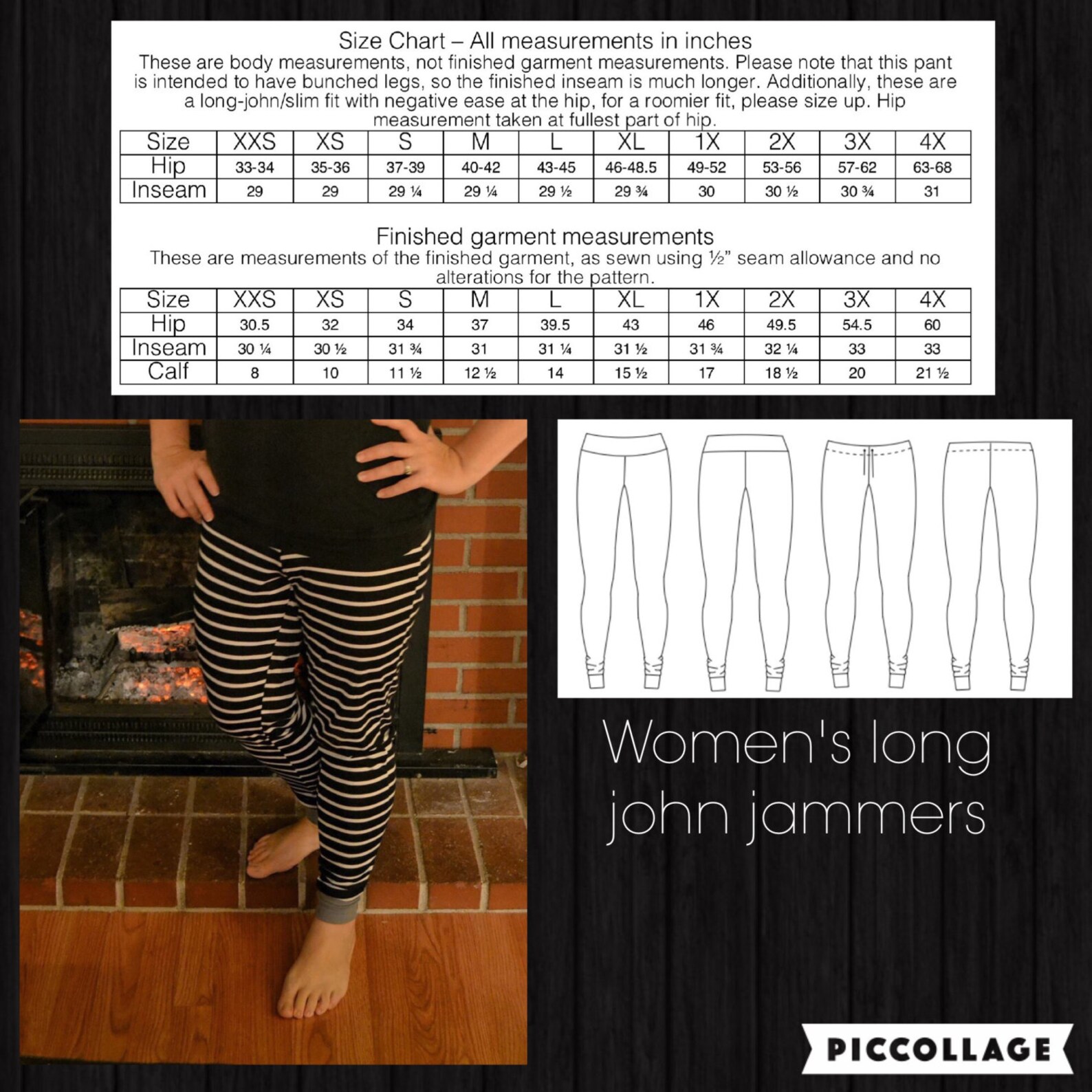 Long John Jammers PDF Sewing Pattern Pajama Pattern Long | Etsy