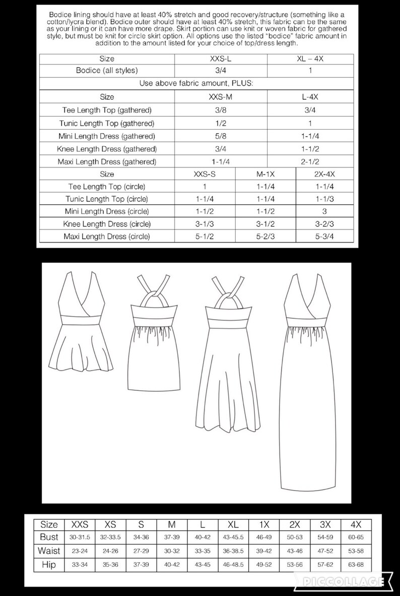 PDF Sewing Pattern Dress Top Surplice Front Dress Cross Back - Etsy