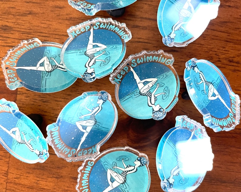 Acrylic Pin Synchronized Swimming Girl Pool Girl Swimmer - Etsy