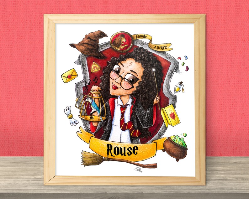 Harry Potter Theme Custom Illustration. Hogwarts Portrait. - Etsy Canada