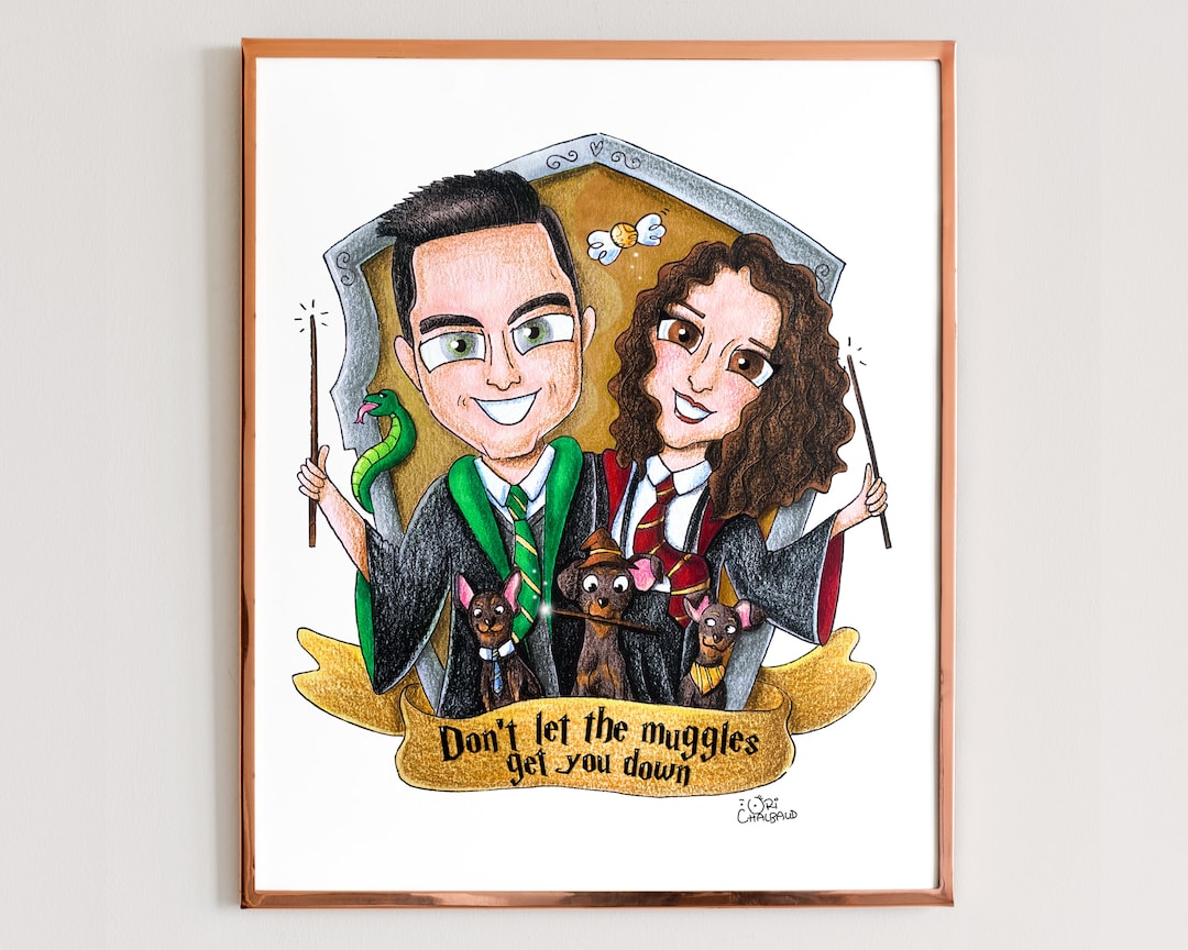 Harry Potter Theme Custom Illustration. Hogwarts Portrait. Gryffindor ...