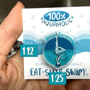 Acrylic Pin Synchronized Swimming Girl, Pool Girl Swimmer Transparent ...