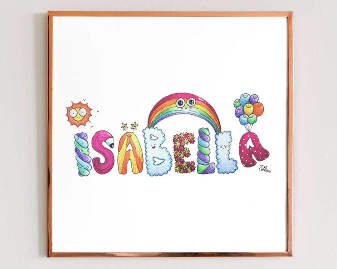 Custom Children Name Art, Nursery Wall Art, Baby Print, Children ...