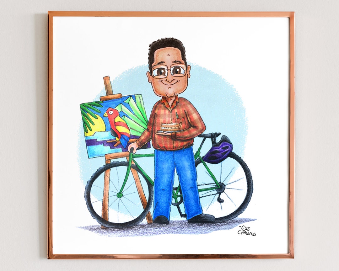 Father's Day Custom Illustration. Dad Funny Drawing. Father's Day Funny ...