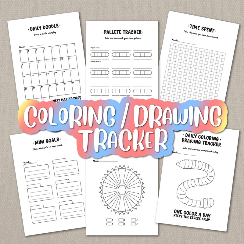 Habit Tracker Coloring - Etsy