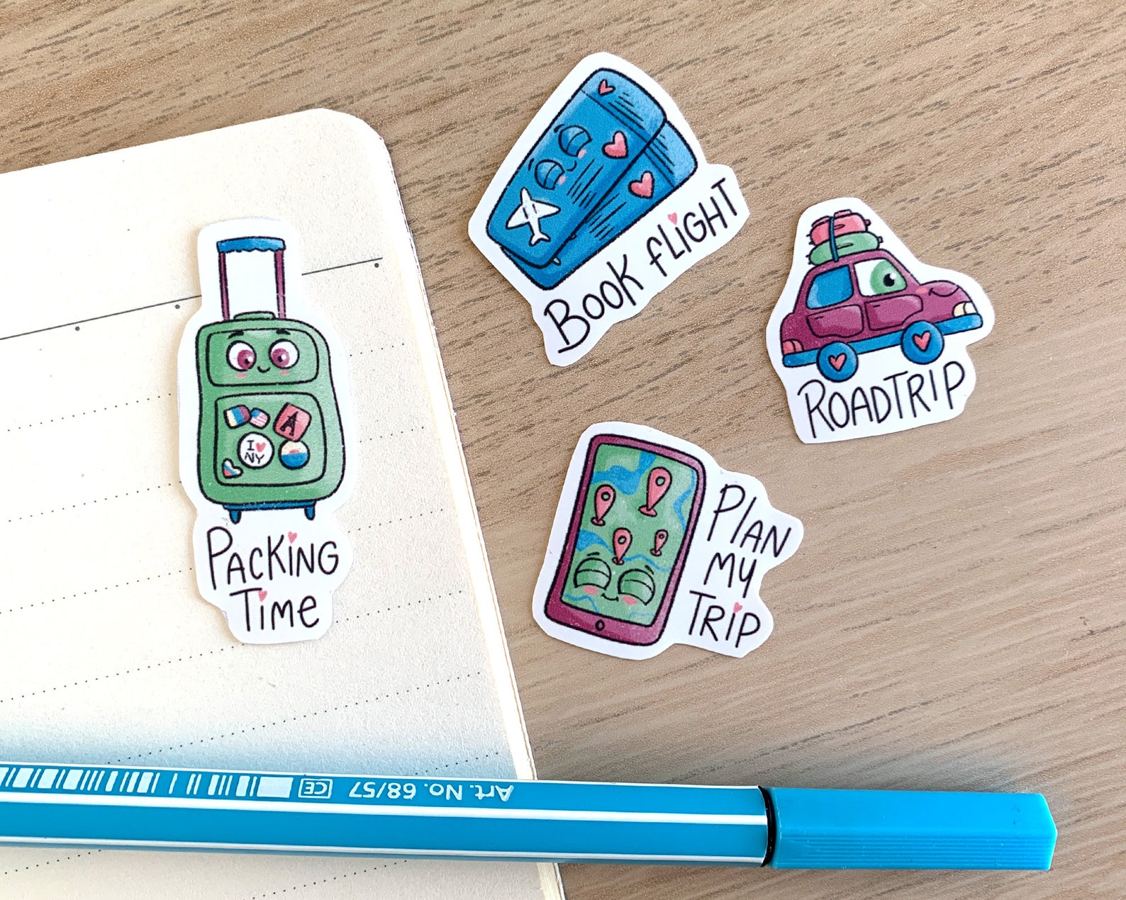 Travel printable Stickers Book Flight Ticket Planning | Etsy