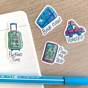 Travel Printable Stickers, Book Flight Ticket, Planning Holidays ...