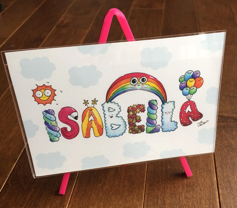 Custom Children Name Art, Nursery Wall Art, Baby Print, Children ...