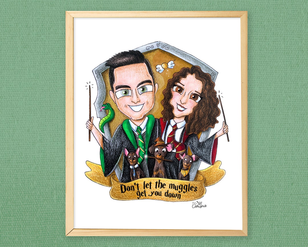 Harry Potter Theme Custom Illustration. Hogwarts Portrait. - Etsy Canada