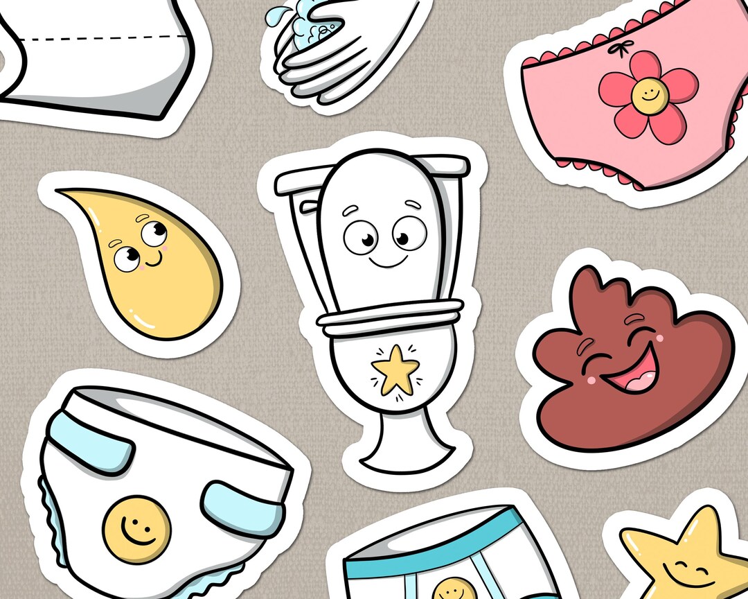 Potty Training Planner Printable Stickers. Potty Chart Digital ...