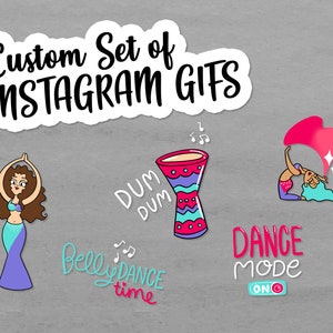 Custom Instagram Gif Set for You Business. Custom Animated Giphy ...