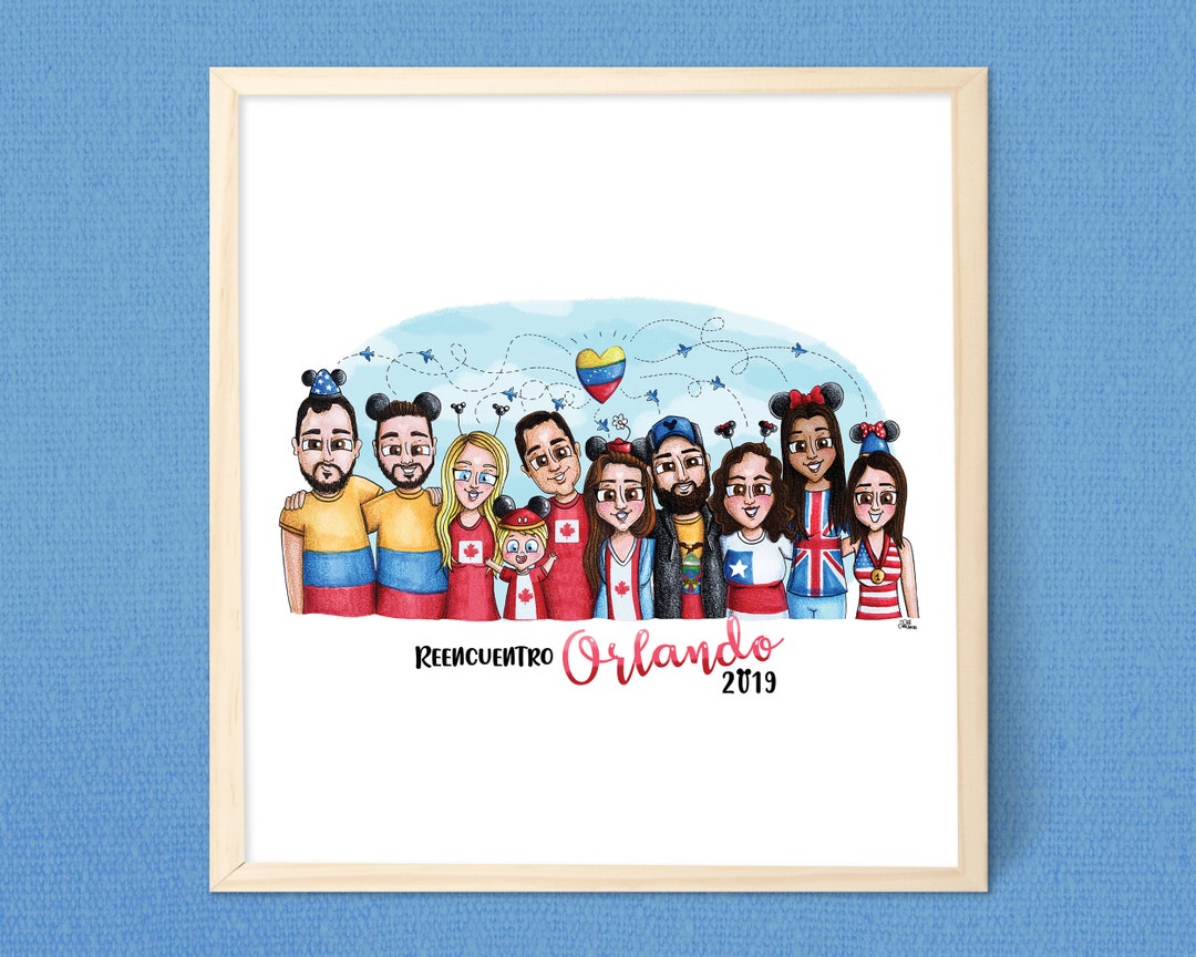 Custom Portrait Family Reunion Friends Reunion Get Together - Etsy