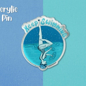 Acrylic Pin Synchronized Swimming Girl, Pool Girl Swimmer Transparent ...